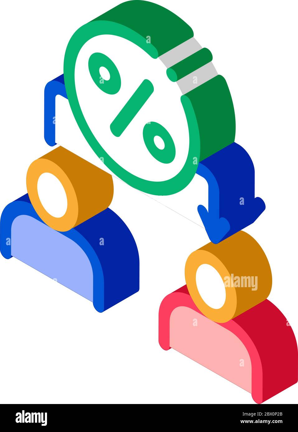 Lend Money Human isometric icon vector illustration Stock Vector Image ...