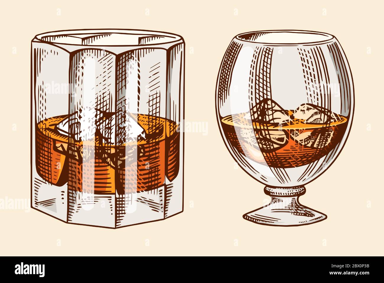 Whiskey Glass Drawing