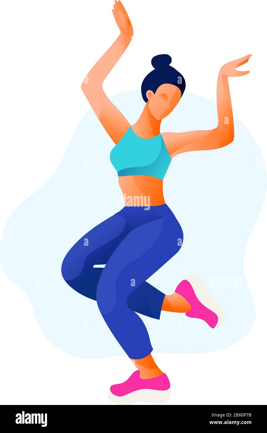Female dancing exercise Stock Vector Images - Alamy
