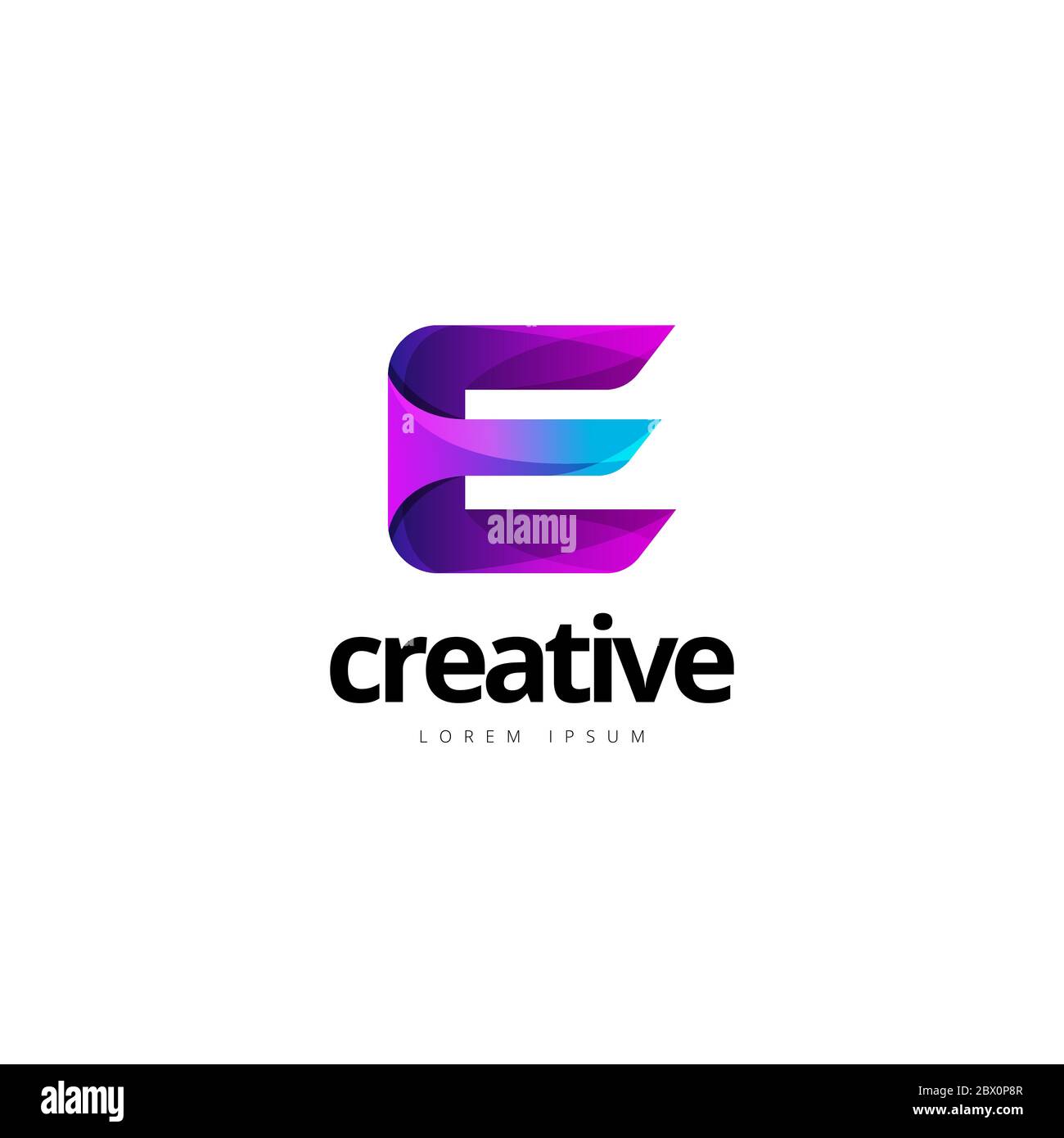 Vibrant Trendy Colorful Creative Letter E Logo Stock Vector Image & Art ...