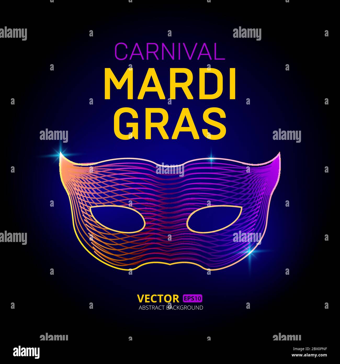 Mardi Gras Party People Silhouette