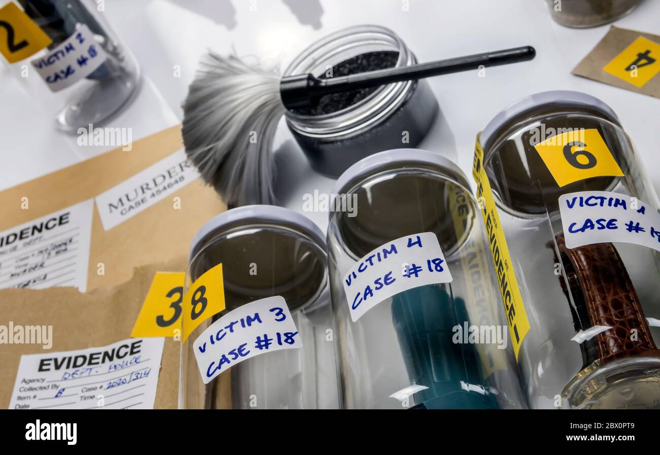 Criminalistic Lab, victim clock analysis for murder, conceptual image ...