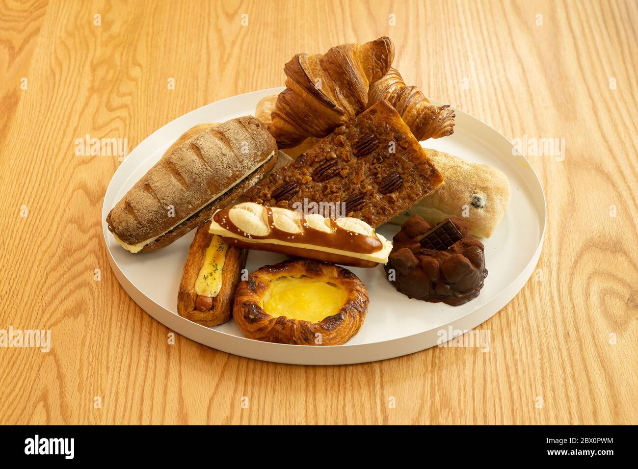 a plate of various kinds of bread Stock Photo - Alamy