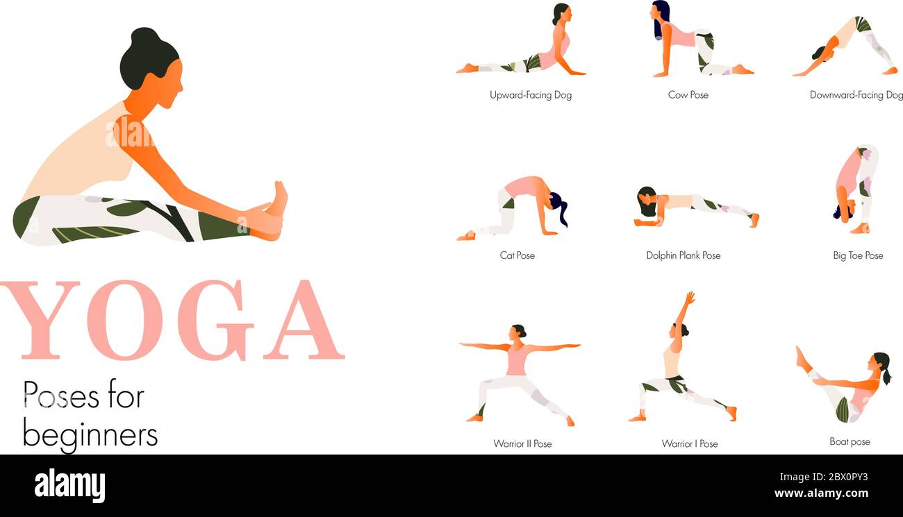 A set of yoga postures Stock Vector Image & Art - Alamy