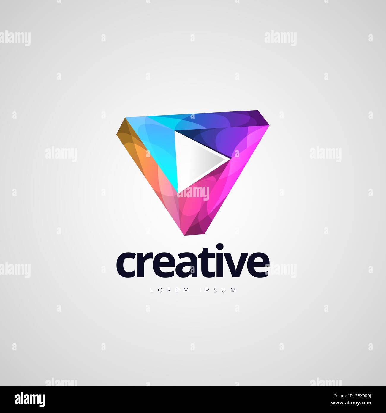 Vibrant Colorful Infinite Triangle Logo Design Stock Vector Image & Art ...