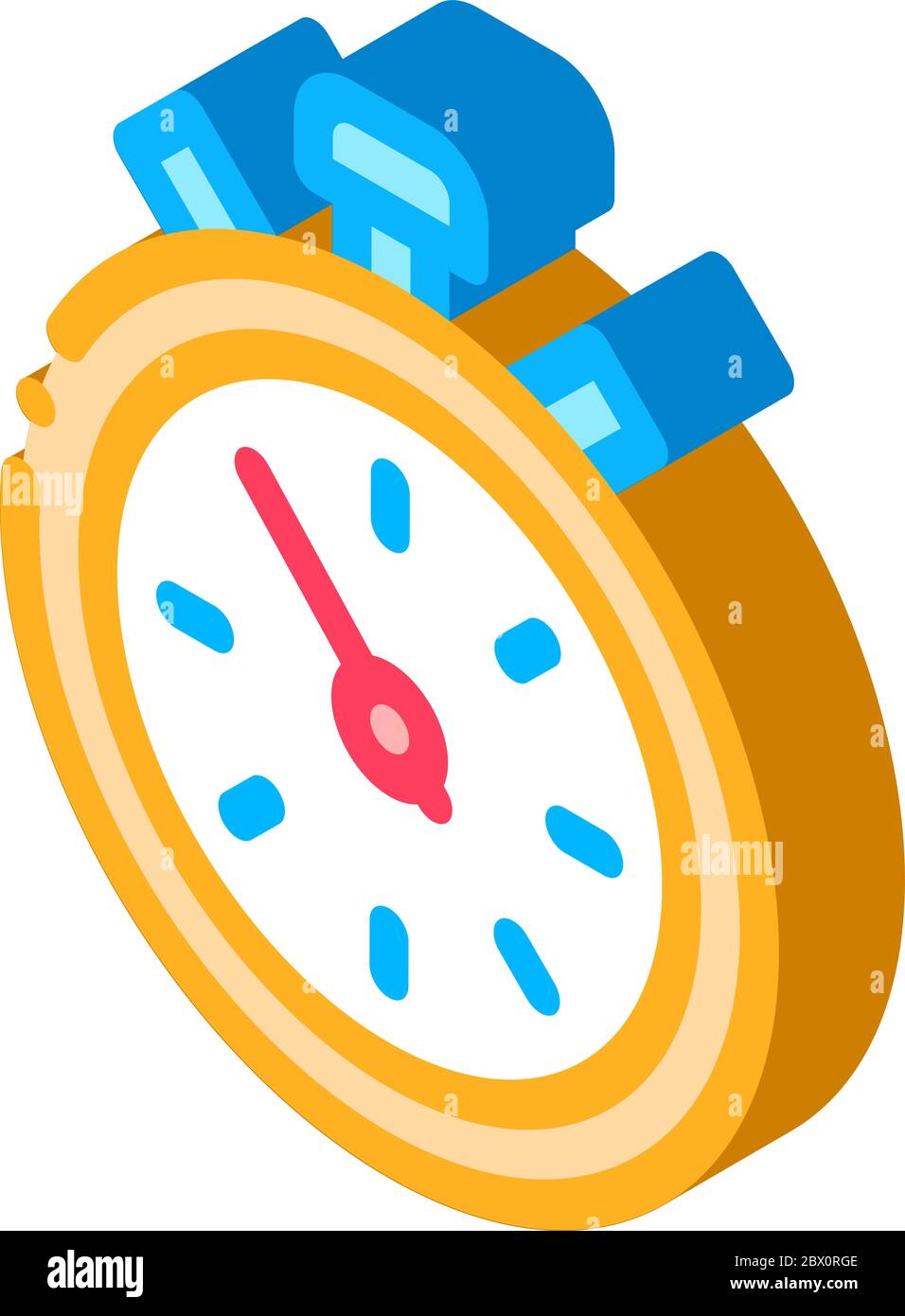 Competition Sport Stopwatch isometric icon vector illustration Stock ...