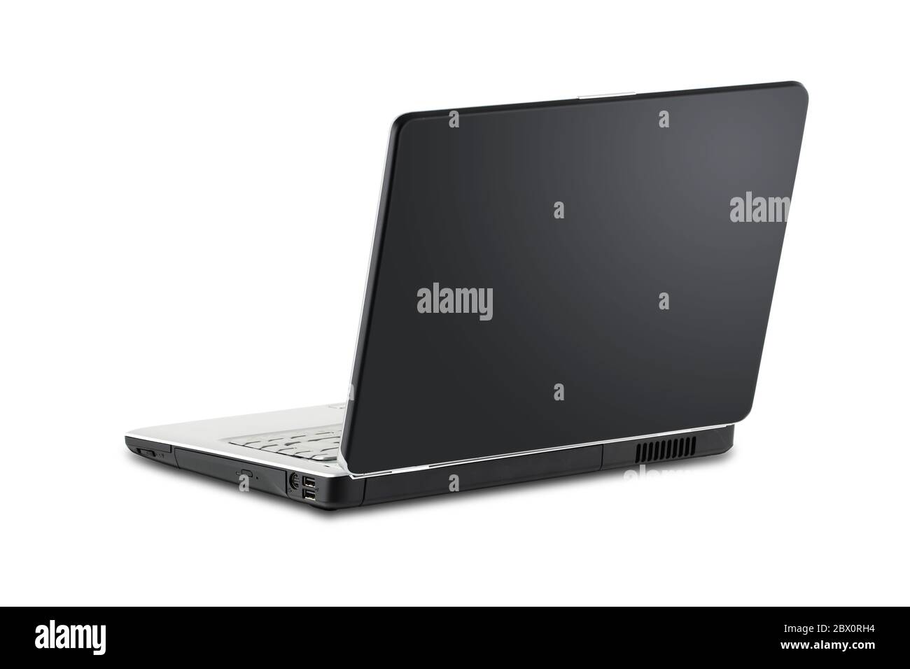 Woman laptop screen rear view Cut Out Stock Images & Pictures - Alamy