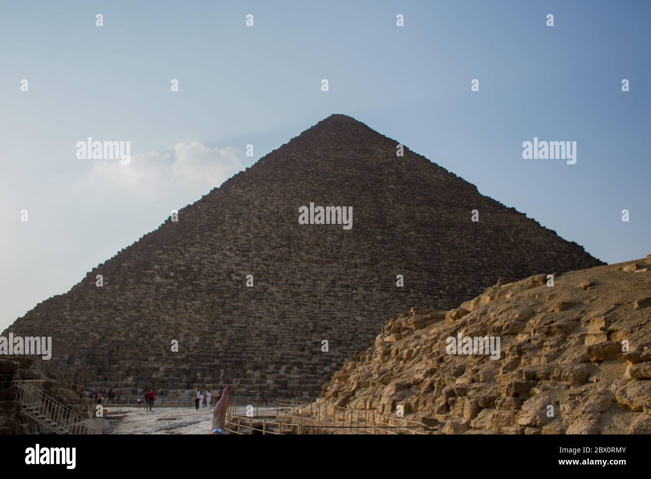 sunset on the background of Egyptian pyramids Stock Photo - Alamy