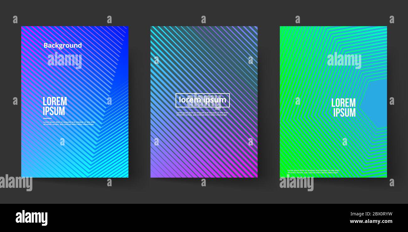 Line Shape Gradient Background Cover Page Template Stock Vector Image ...