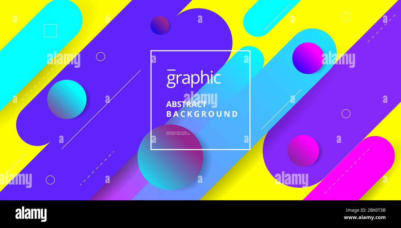 Trendy Trendy Geometric Shape Composition Background Design Stock ...