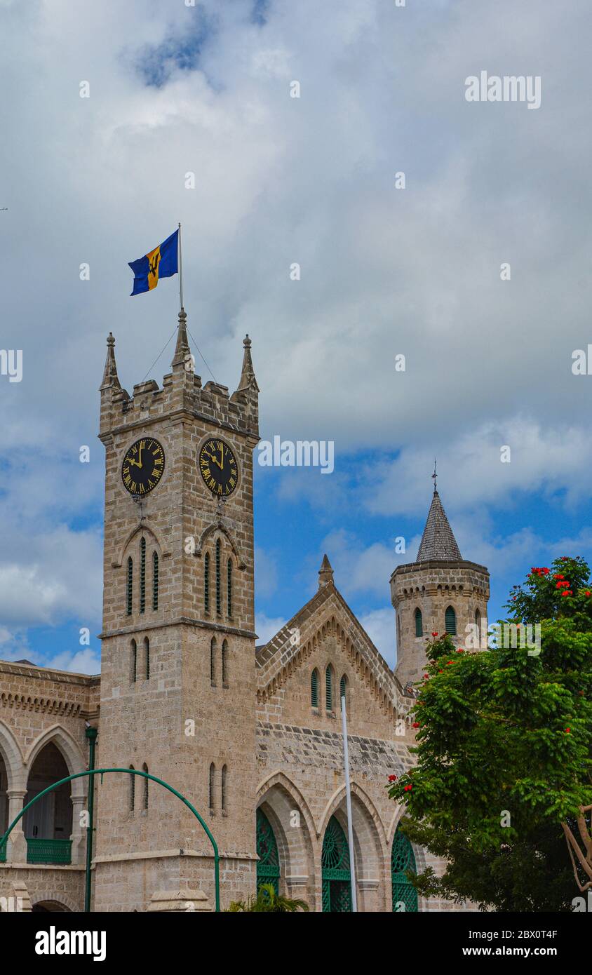Bridgetown, Barbados, Caribbean - 22 Sept 2018: Parliament building ...