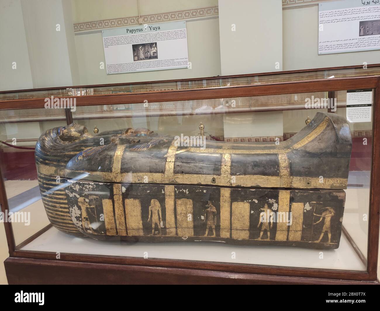 The egyptian museum egypt sarcophagi hi-res stock photography and ...