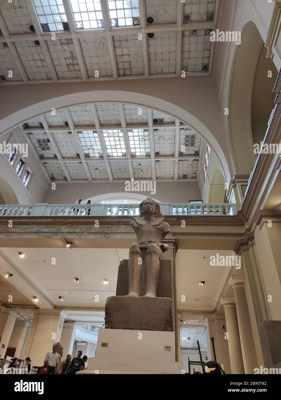 exhibits of egyptian museum in cairo Stock Photo - Alamy