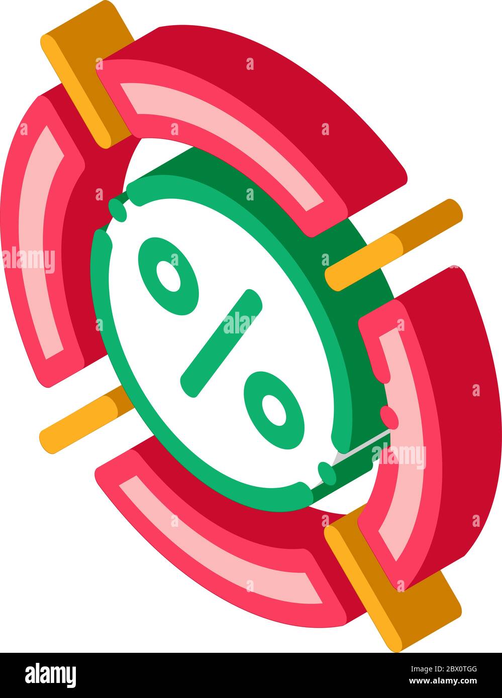 Interest Target Concept isometric icon vector illustration Stock Vector ...