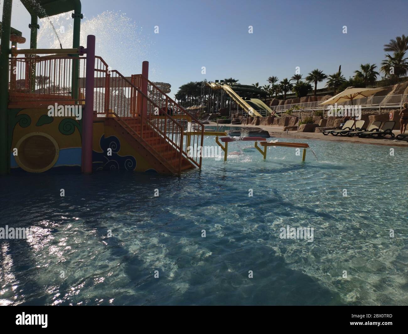 children's water park in pool in summer Stock Photo - Alamy