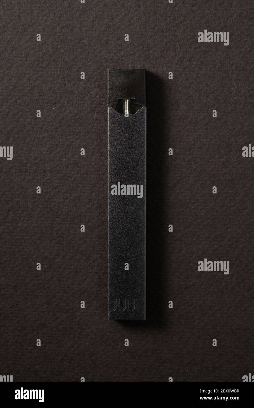 electronic cigarette juul on black background Stock Photo - Alamy