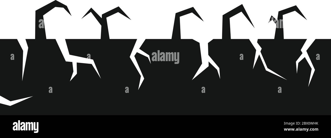 Drought ground icon. Simple illustration of drought ground vector icon ...