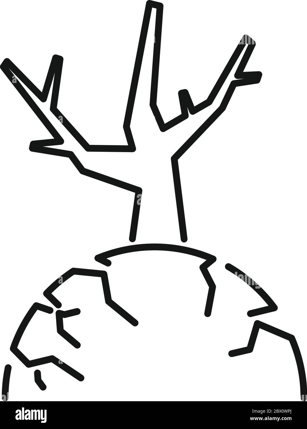 Tree drought icon. Outline tree drought vector icon for web design ...