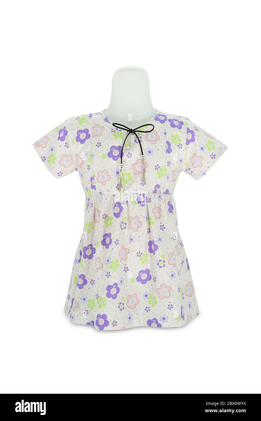 Colorful children clothes isolated in white background Stock Photo - Alamy