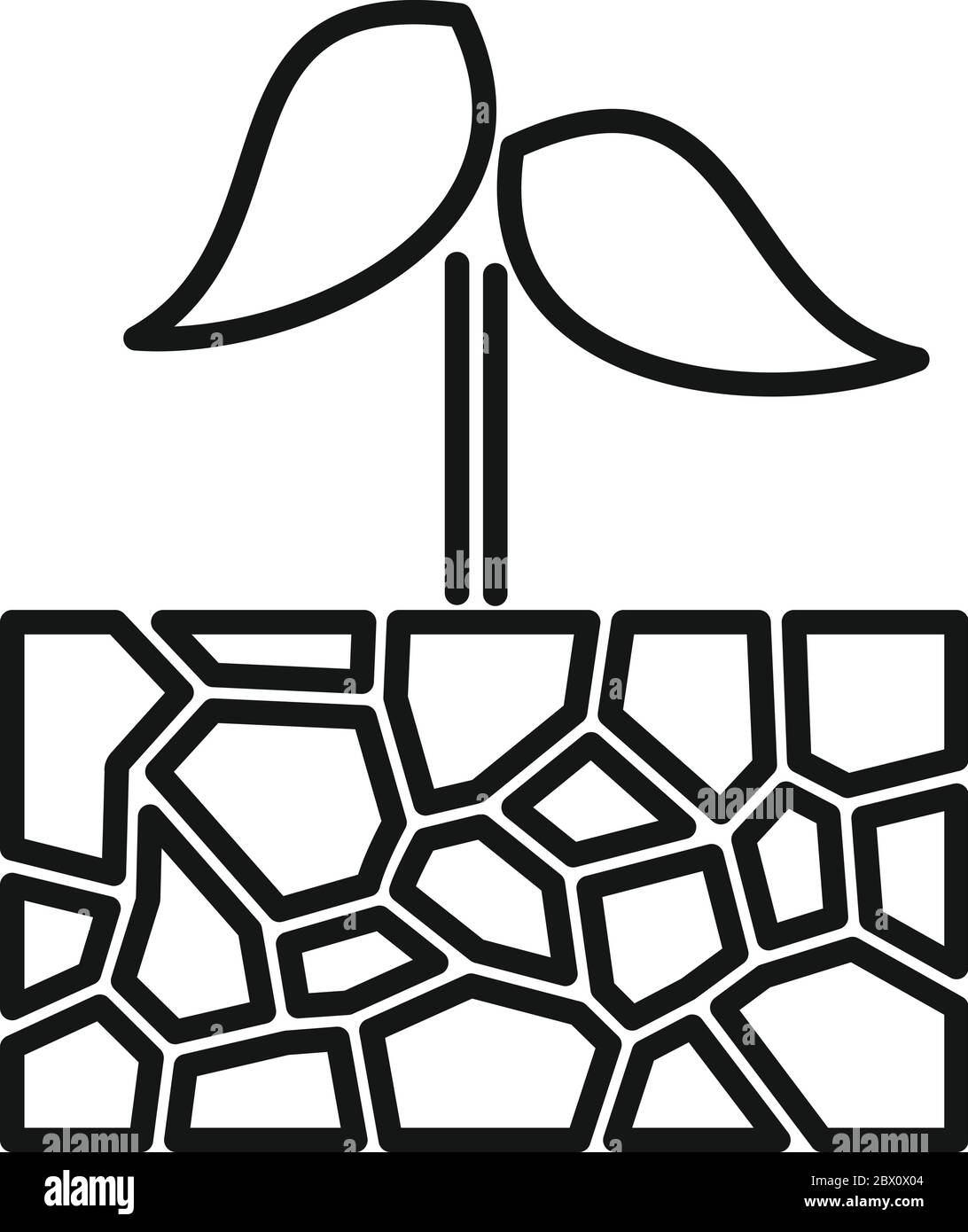 Plant drought icon. Outline plant drought vector icon for web design ...