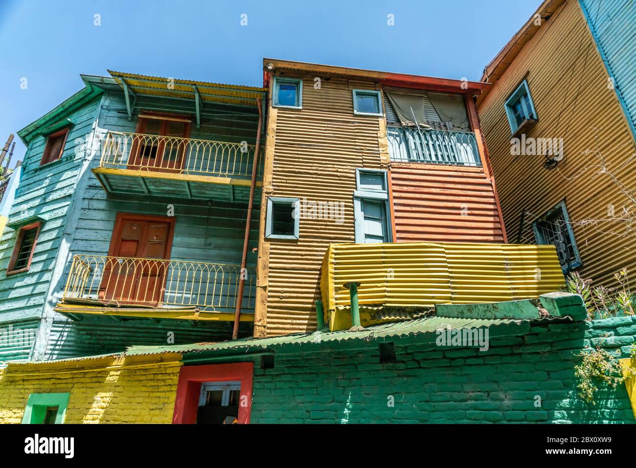 The famous coloured houses, La Boca, Buenos Aires, Argentina - January ...