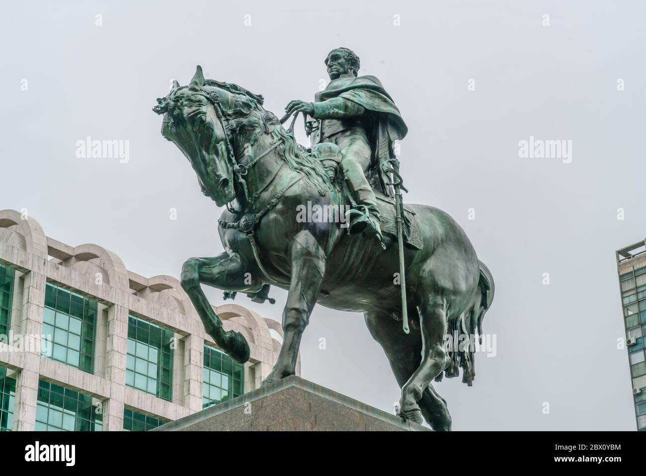 The statue of General Artigas on the Independance square (Plaza ...