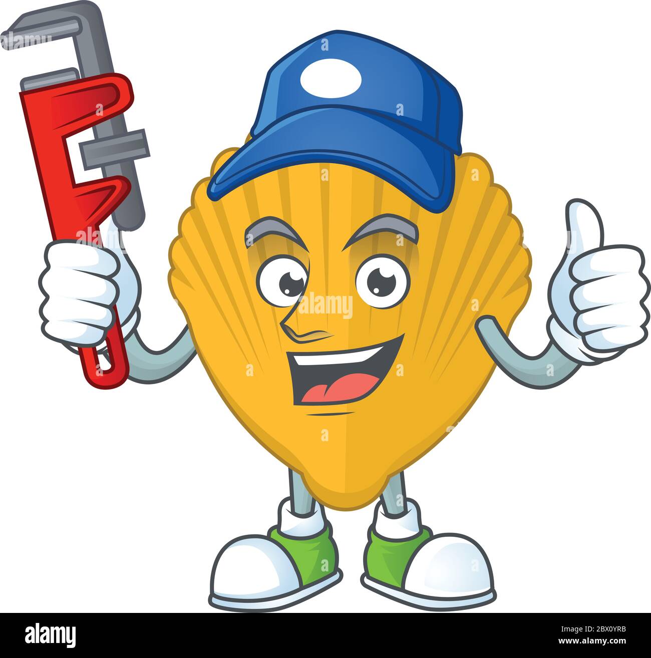 Yellow clamp Cartoon drawing concept work as smart Plumber Stock Vector ...