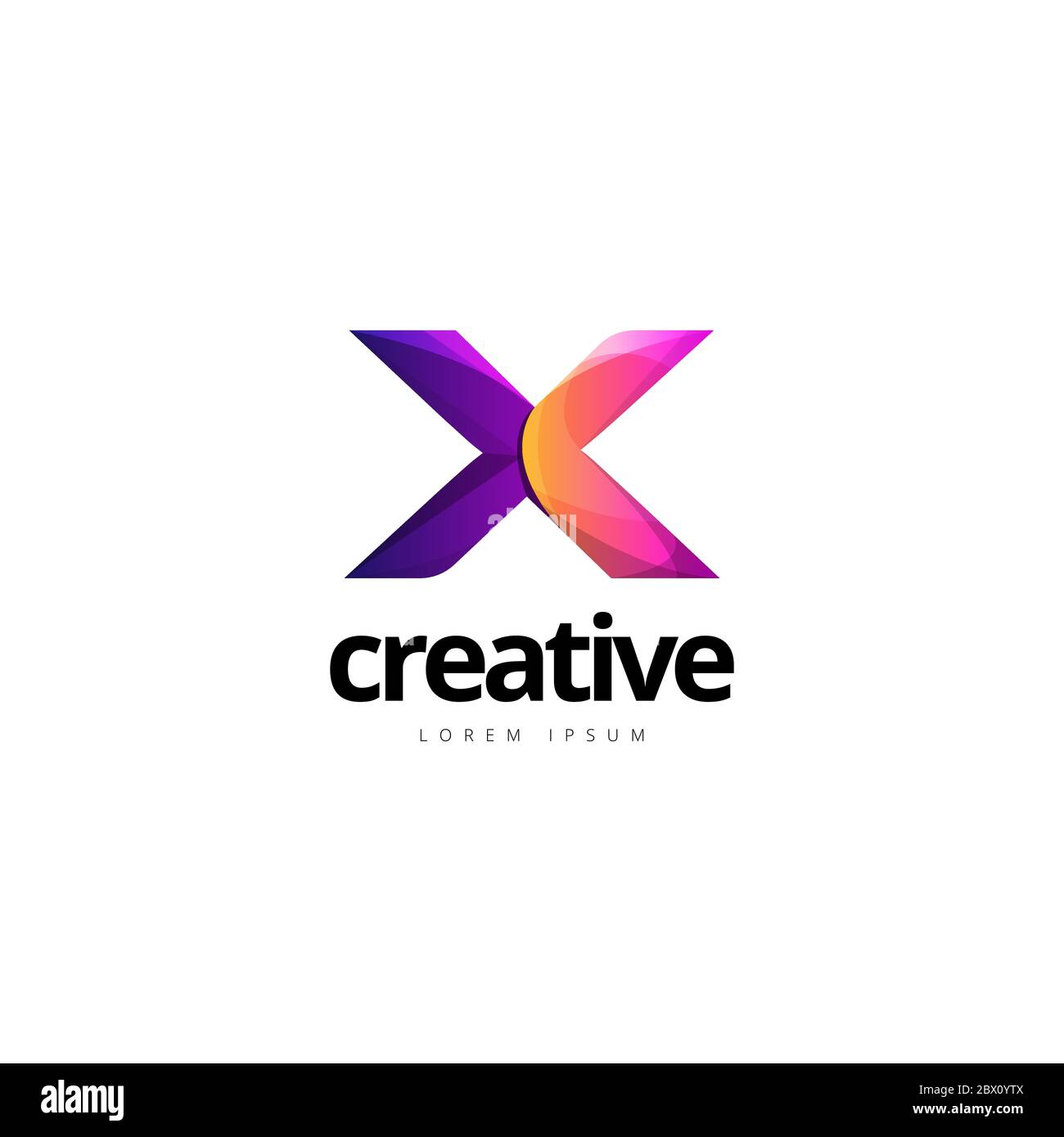 X colors logo hi-res stock photography and images - Alamy