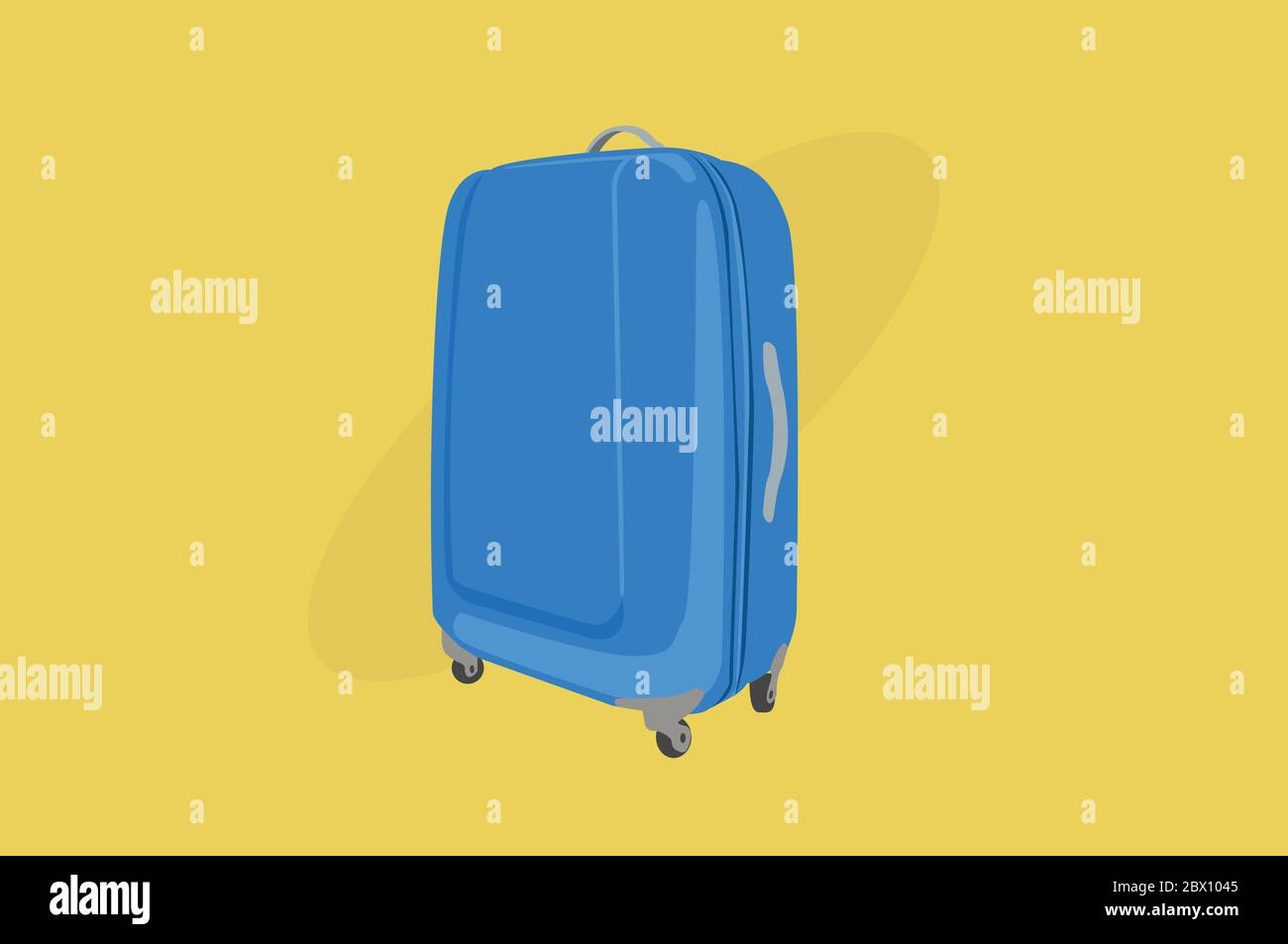 Vector Isolated Illustration of a Blue Suitcase Stock Vector Image ...