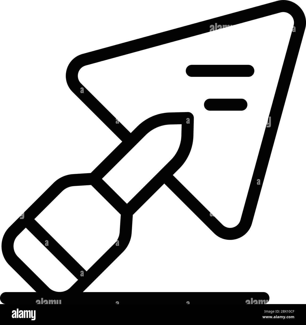 Builder trowel icon, outline style Stock Vector Image & Art - Alamy