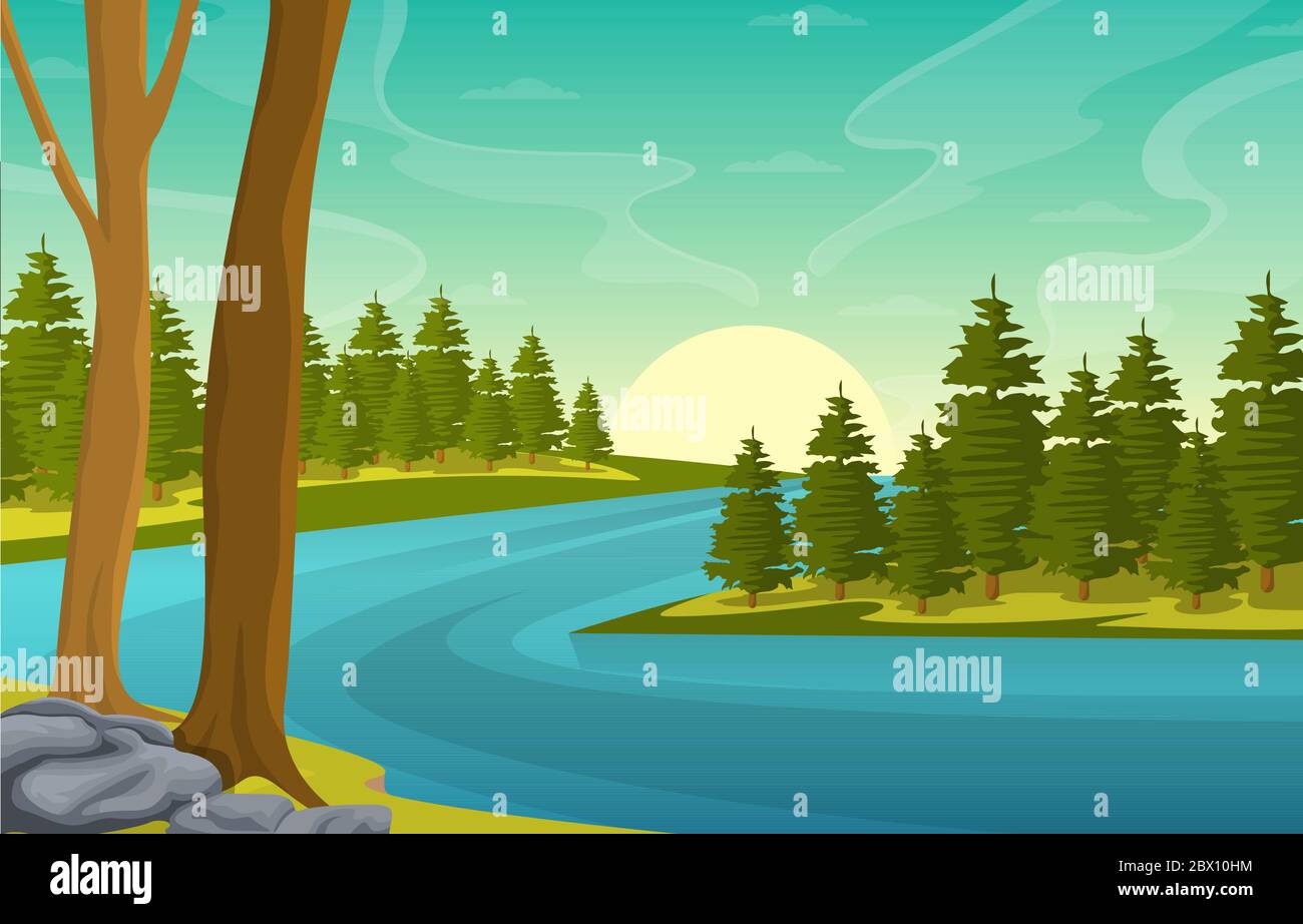 Downstream view Stock Vector Images - Alamy