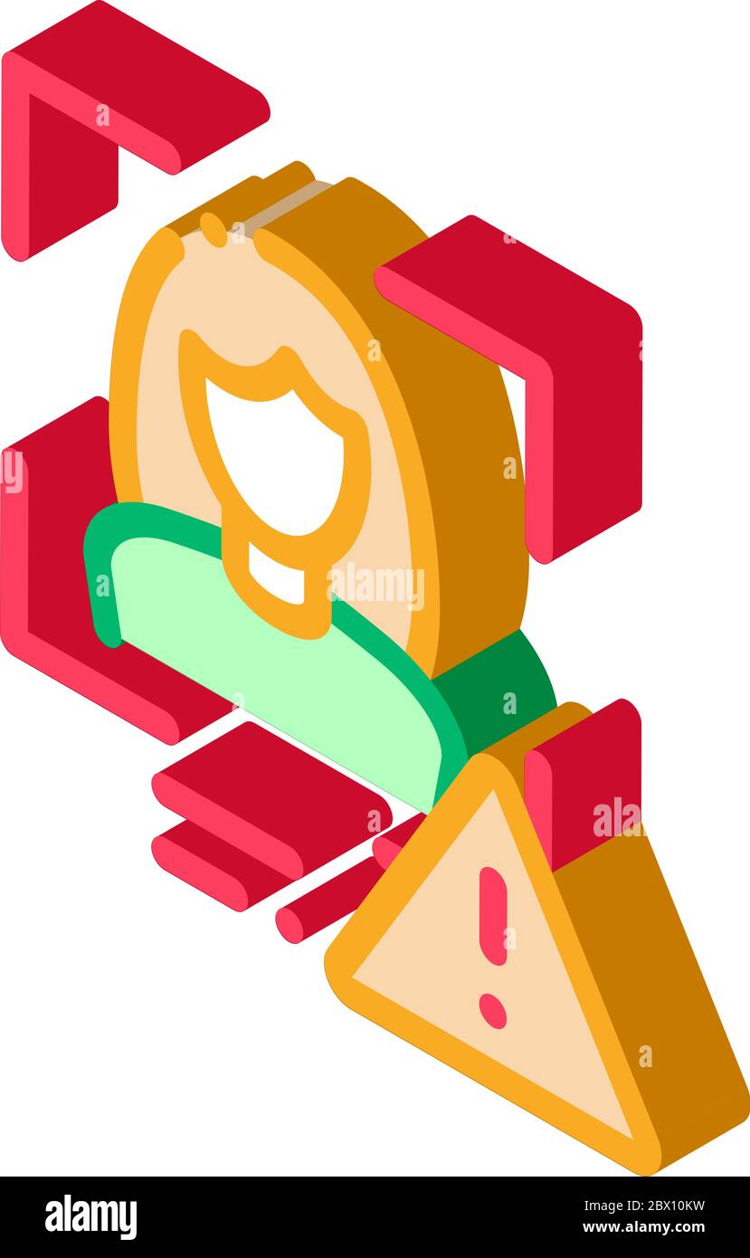 Identity Alert Woman isometric icon vector illustration Stock Vector ...