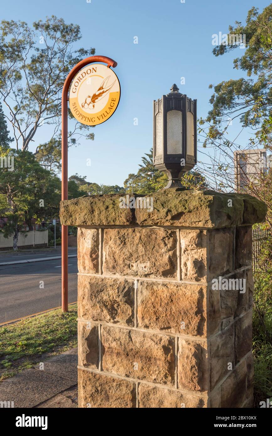 Gordon suburb sign hi-res stock photography and images - Alamy