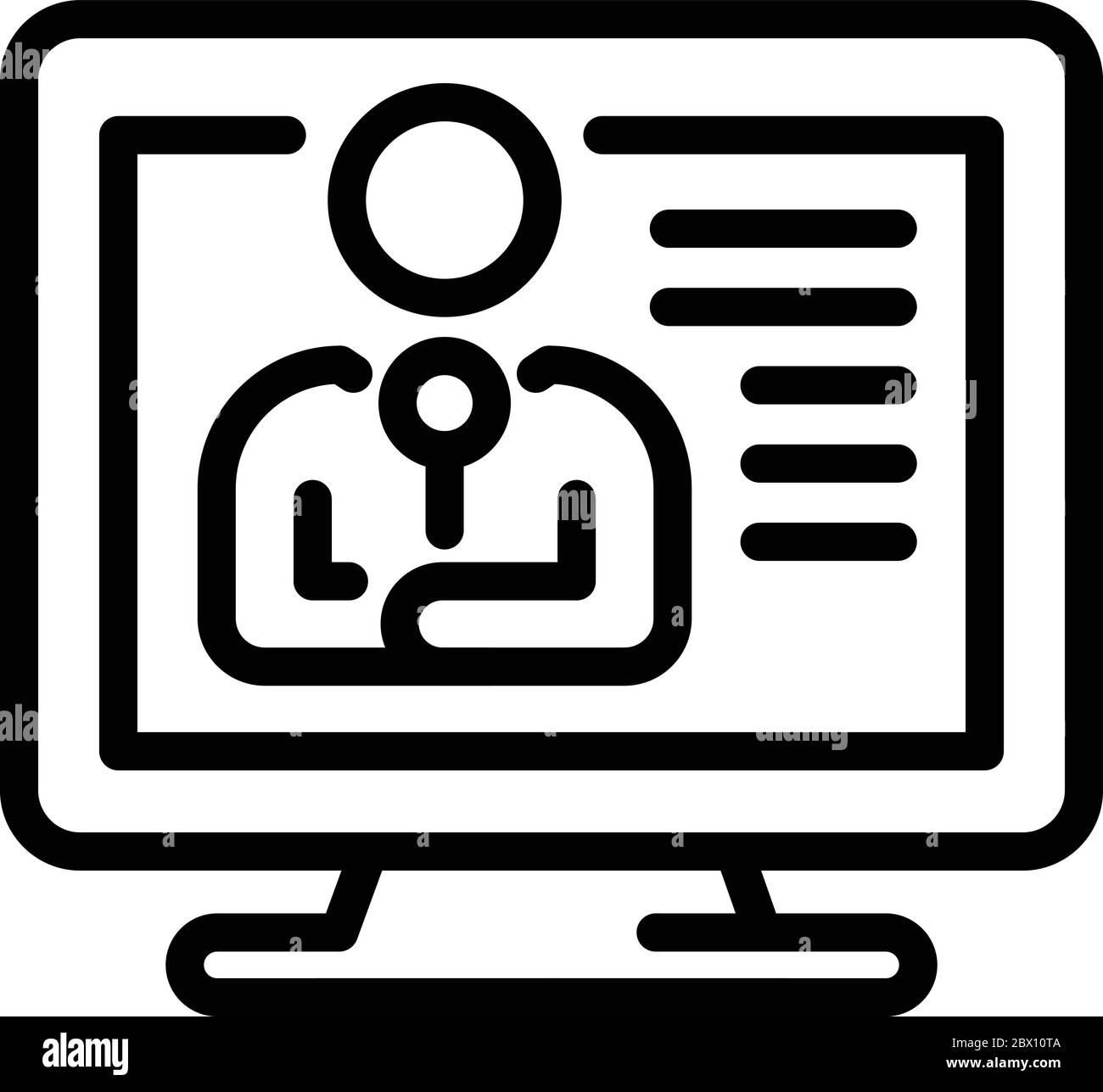 Home tv presenter icon, outline style Stock Vector Image & Art - Alamy