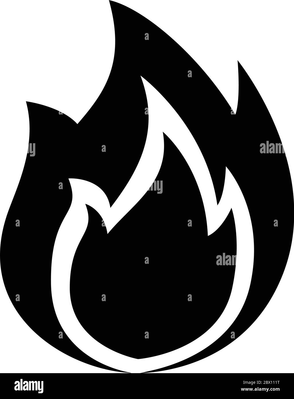 Fire icon vector illustration isolated on white Stock Vector Image ...