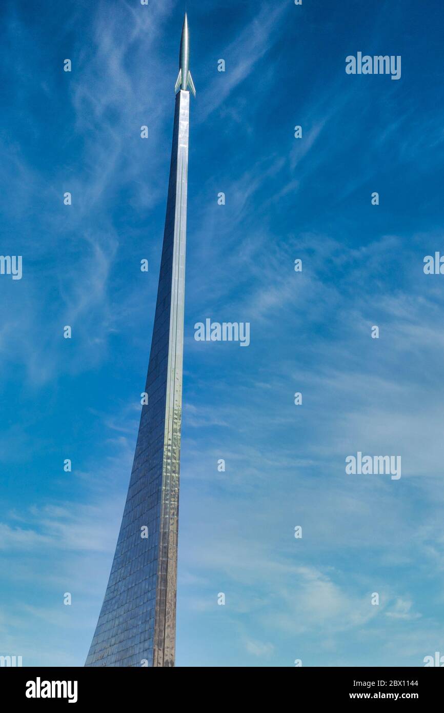 Soyuz on Top of Rocket Monument to the Conquerors of Space on Memorial ...
