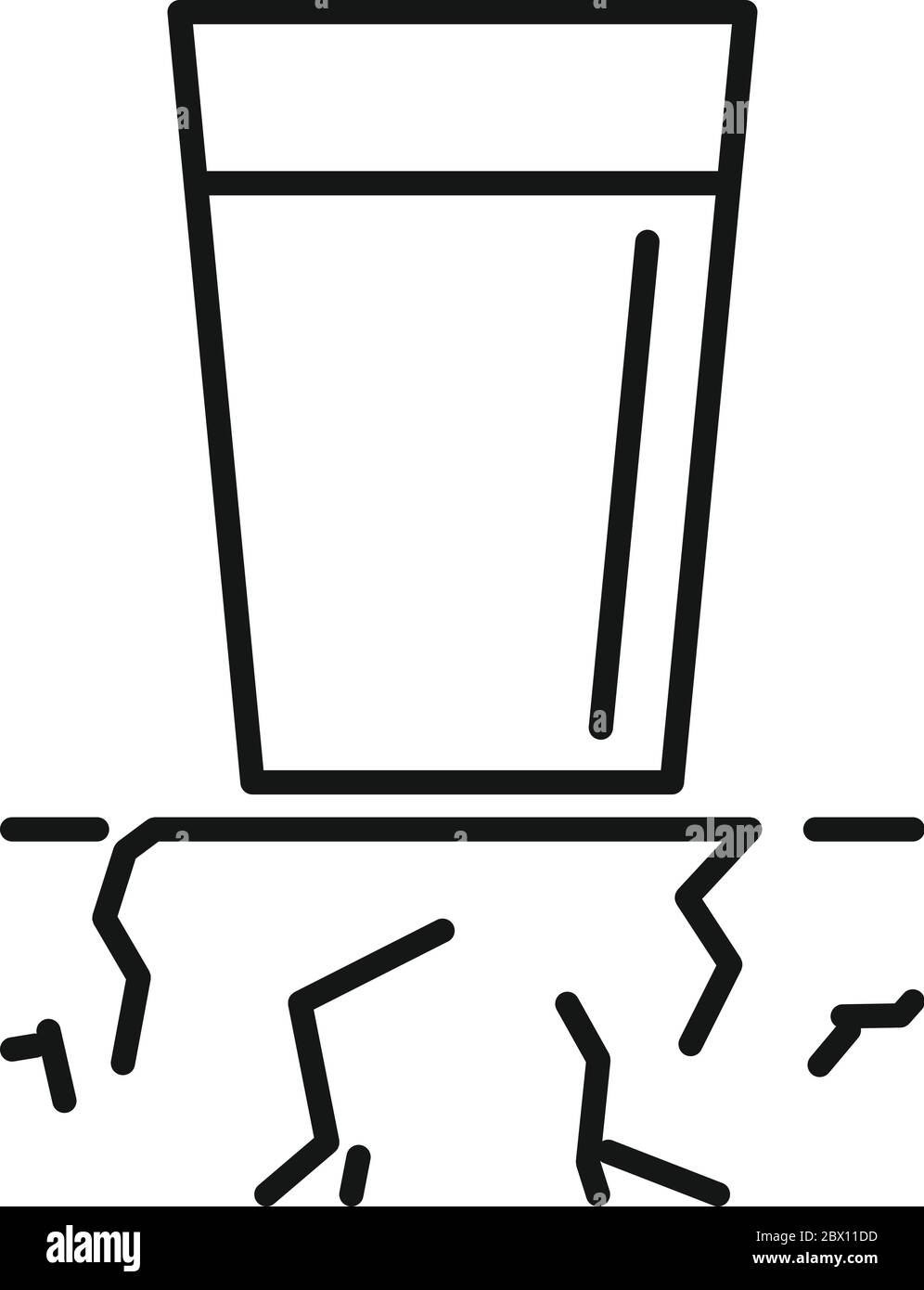 Water drought icon. Outline water drought vector icon for web design ...