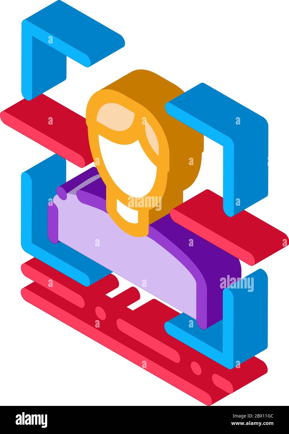 Information About Person When Scanning isometric icon vector ...