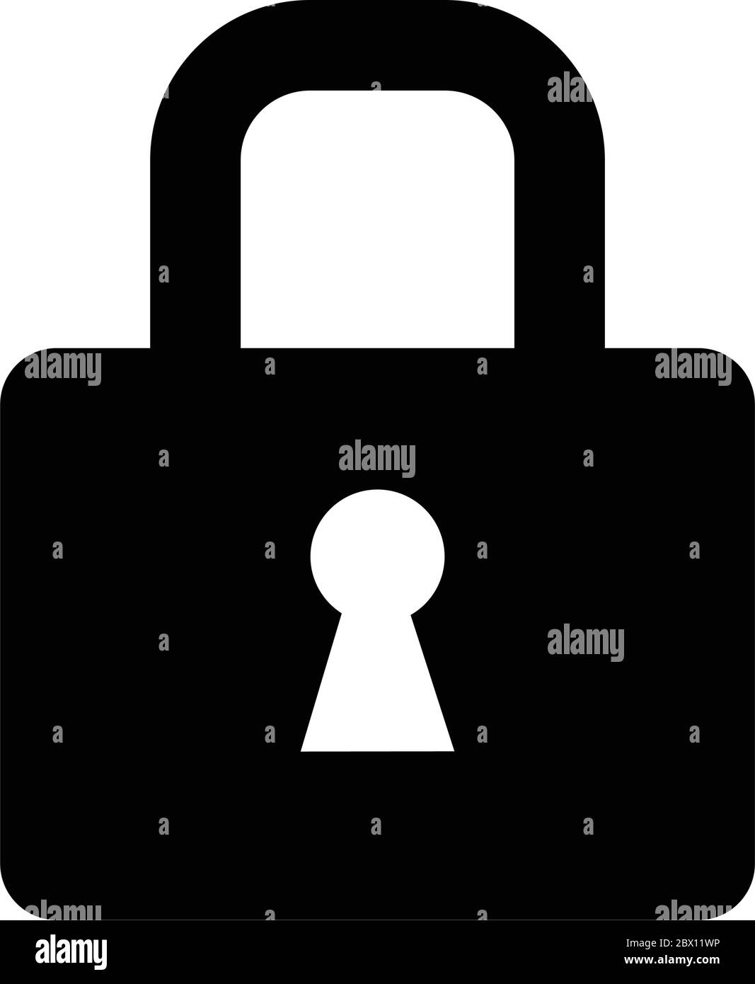 Lock icon vector flat style isolated on white Stock Vector Image & Art ...