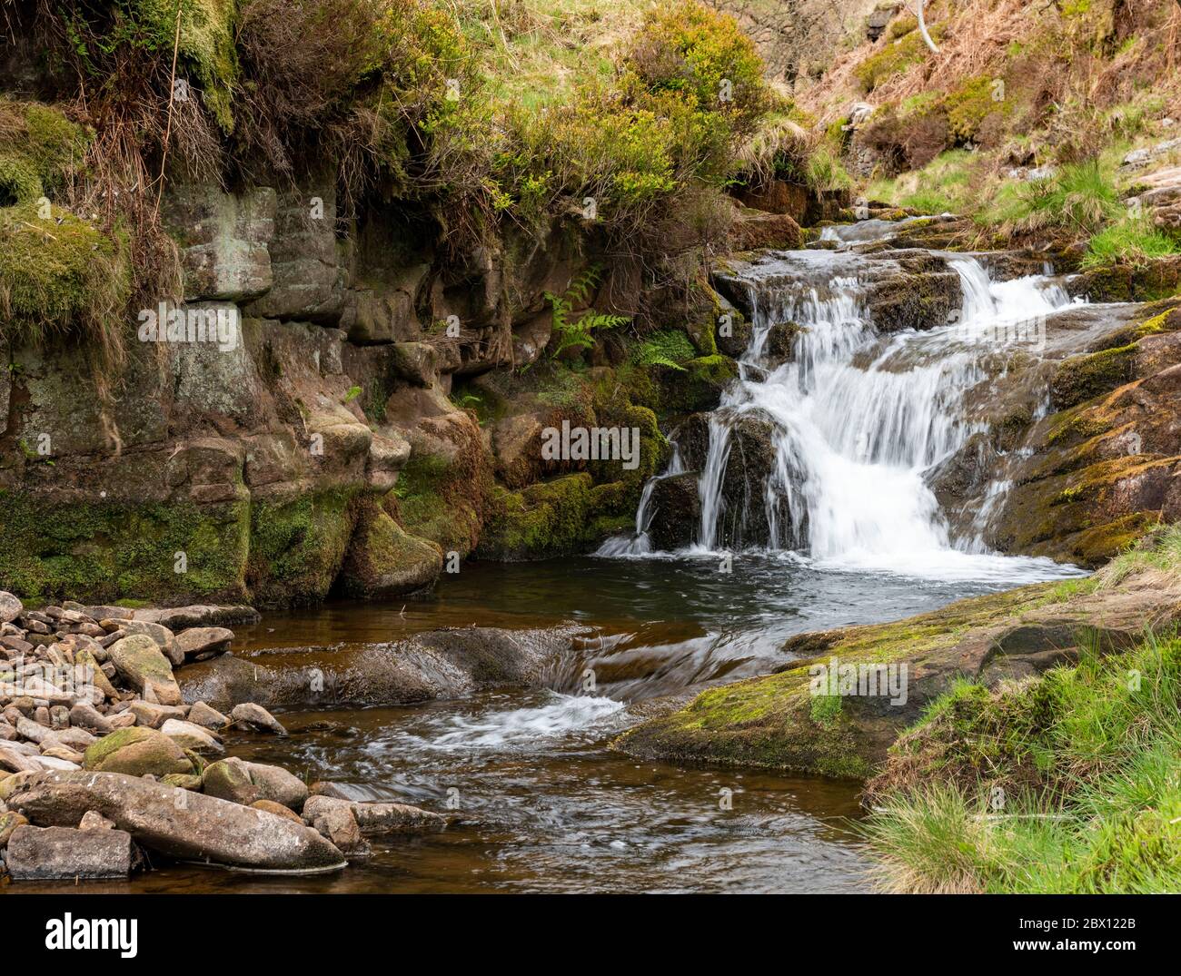 River Dane waterfall,Peak District National Park ,Stafford-shire ...