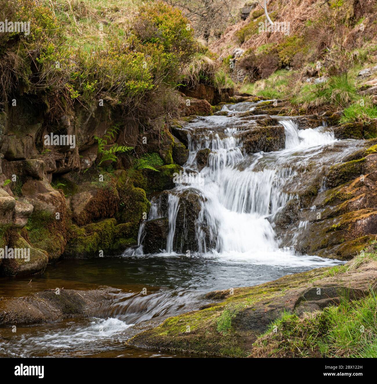 River Dane waterfall,Peak District National Park ,Stafford-shire ...