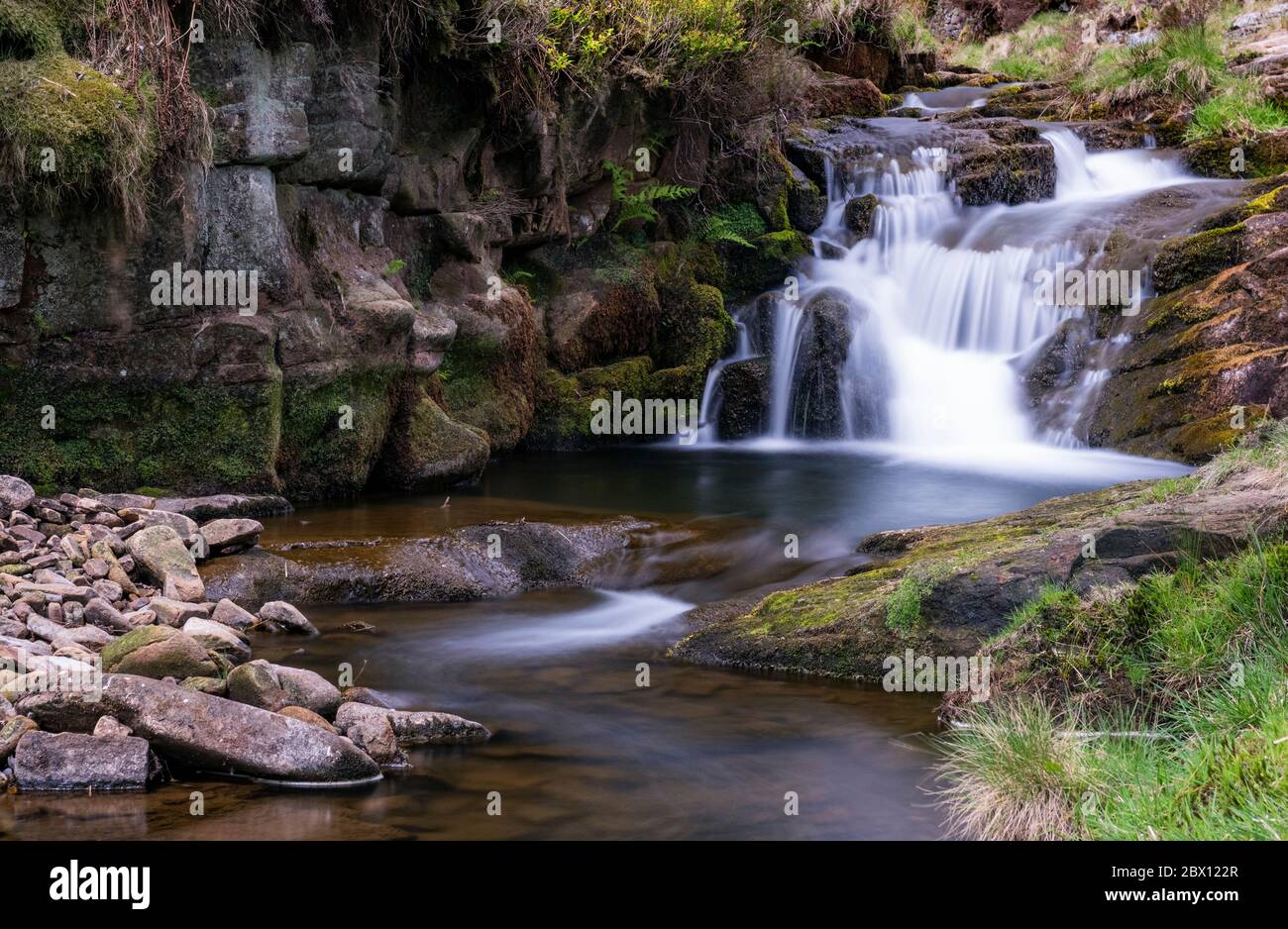 River Dane waterfall,Peak District National Park ,Stafford-shire ...