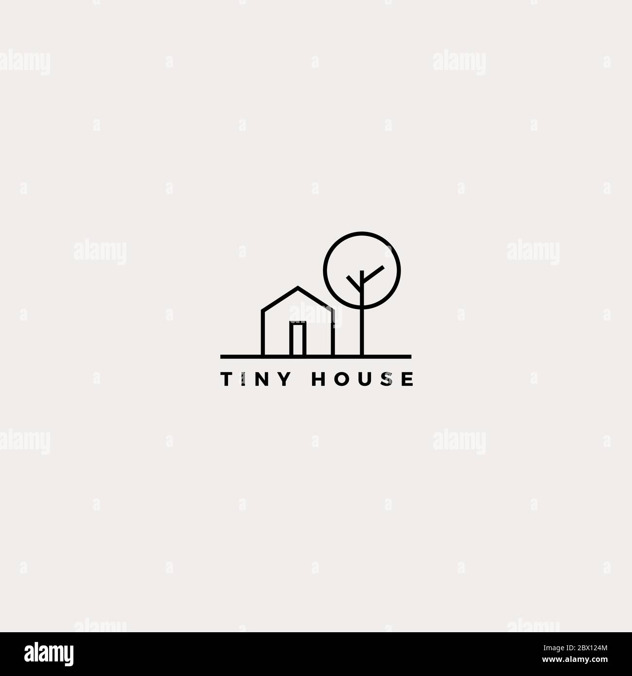 Simple Monogram Modern House Logo Design Stock Vector Image & Art - Alamy