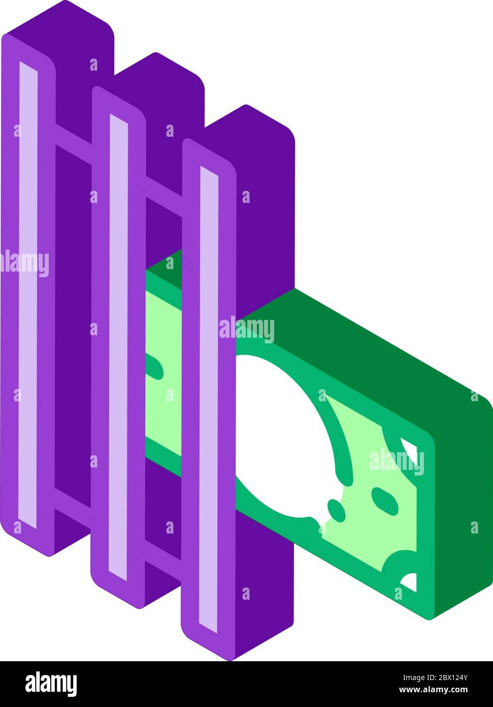 Fake Money Printer isometric icon vector illustration Stock Vector ...