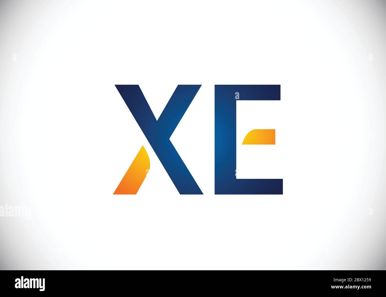 Initial Monogram Letter X E Logo Design Vector Template. X E Letter ...