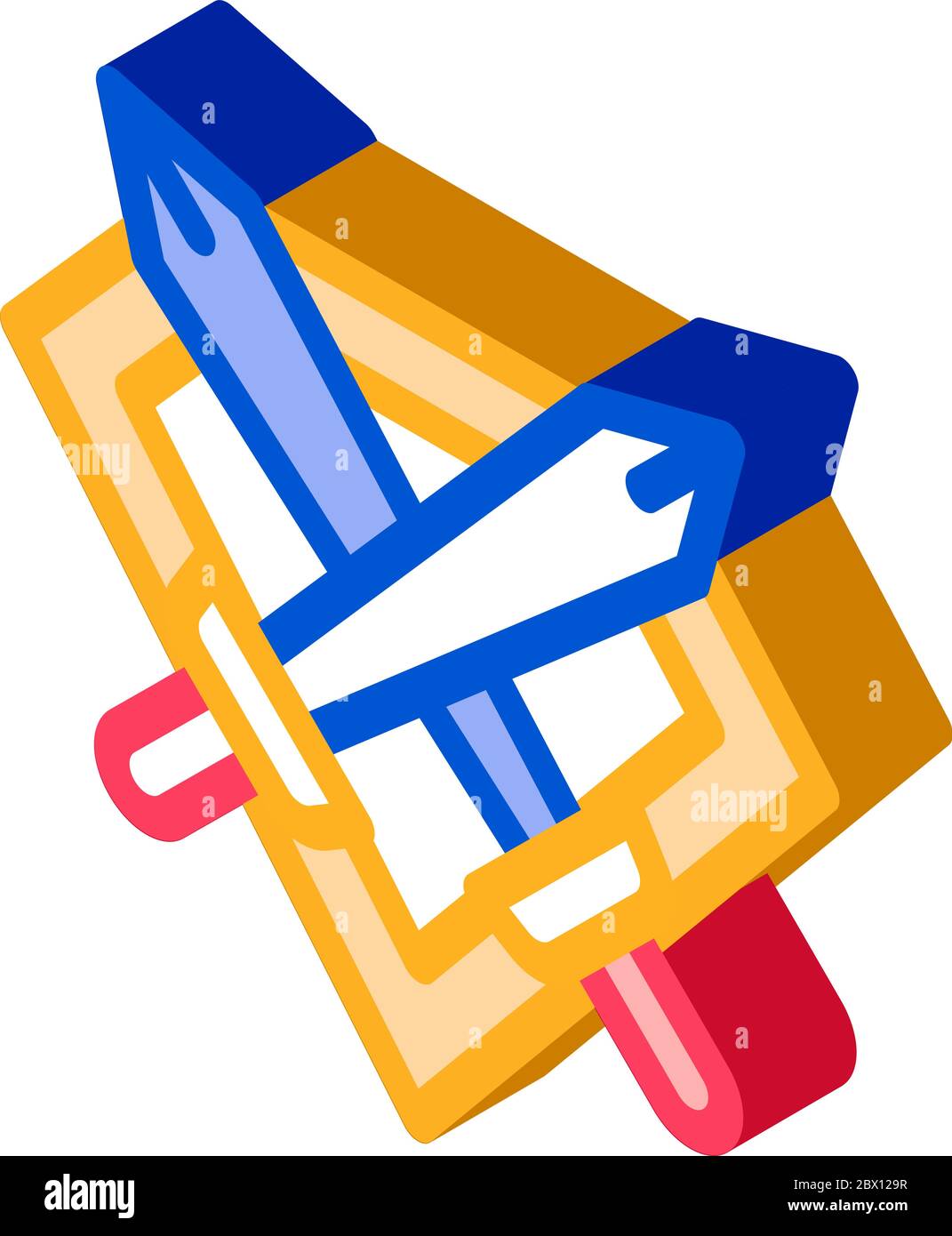 Emblem of Defender isometric icon vector illustration Stock Vector ...