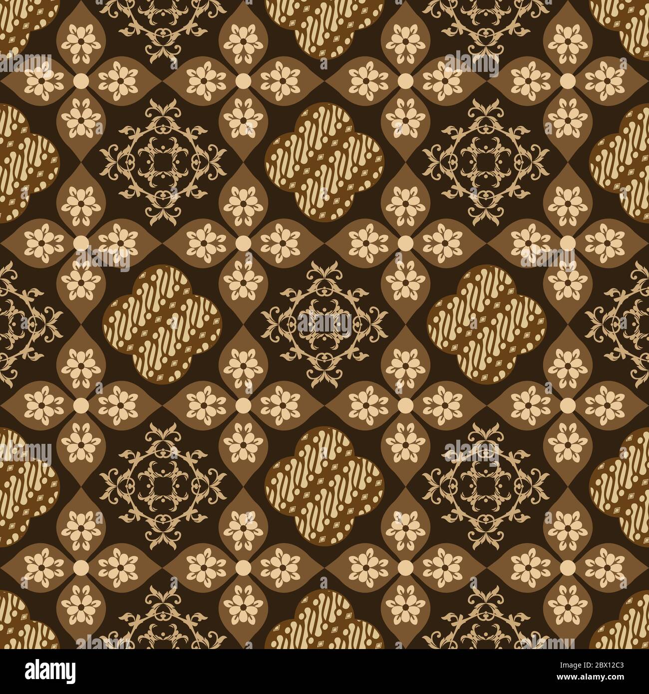 Elegance flower motifs on Parang batik design with mustard color design ...
