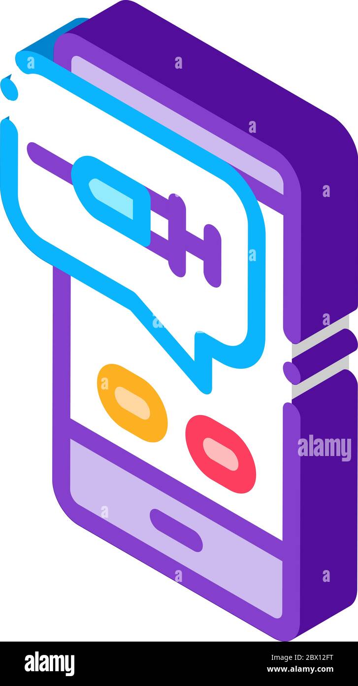 Injection Mobile App isometric icon vector illustration Stock Vector ...