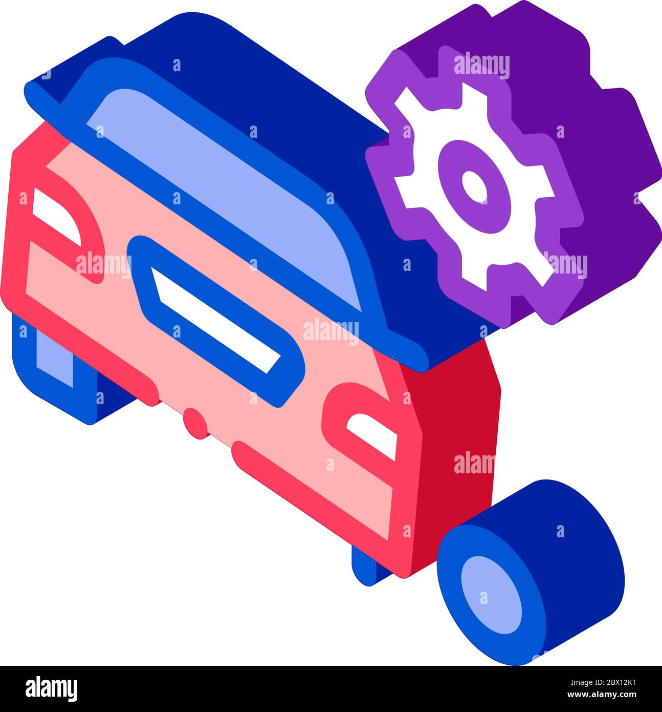 Machine Wheel Blade isometric icon vector illustration Stock Vector ...