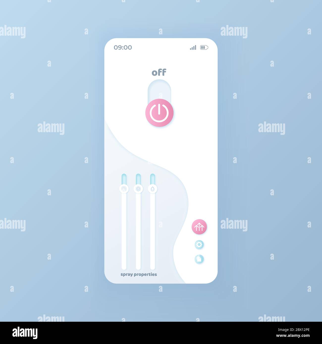 Settings smartphone interface vector template. Mobile app page white ...